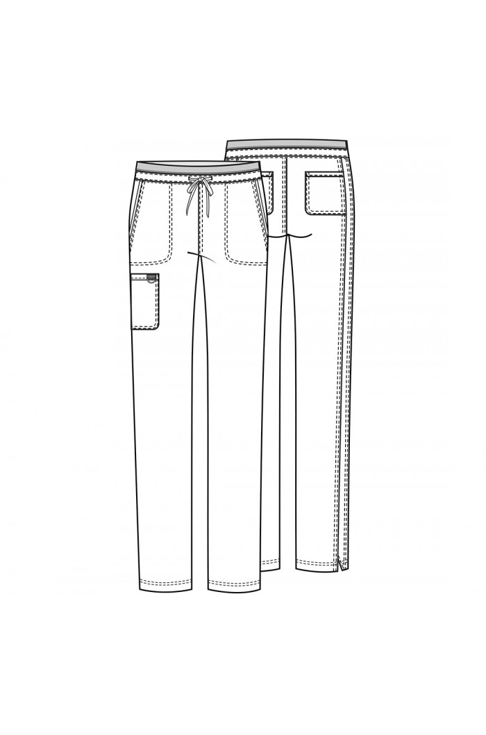 Mid Rise Tapered Leg Drawstring Pant - WW105